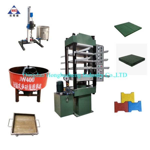 Quality 50 Ton Rubber Paver Tile Making Machine For Playground Floor for sale