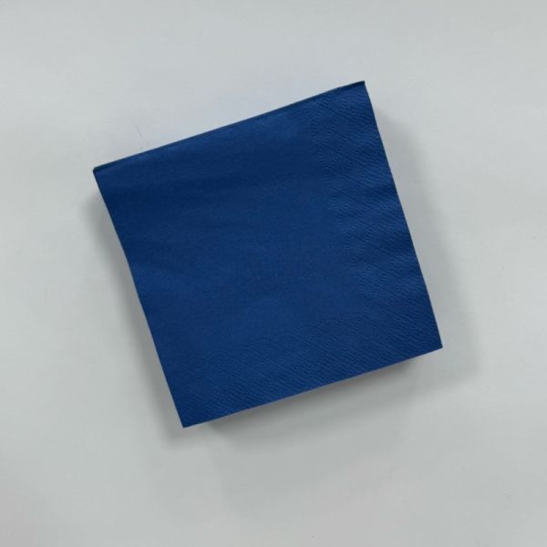 Quality 25CM Navy Blue Paper Napkins Customised 2 Ply Dinner Napkins for sale