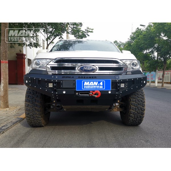Quality Q235 4x4 Ford Everest Front Bumper Compatible Winch Powder Coated for sale