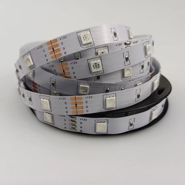 Quality 12v Rgb Led Strip Lights Smd 5050 Non Waterproof IP20 Color Changing LED Rope for sale