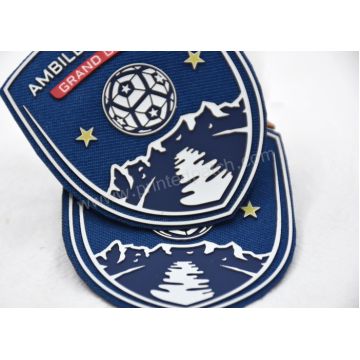Quality 3D Football Team Patches Nylon Custom Clothing Patch High Density for sale
