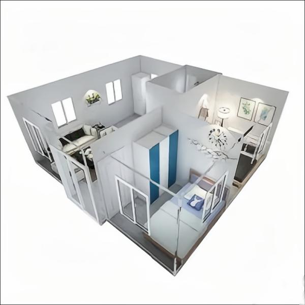 Quality Mobile Living Container House with 2 Bedrooms and 1 Bathroom in Prefab Folding for sale