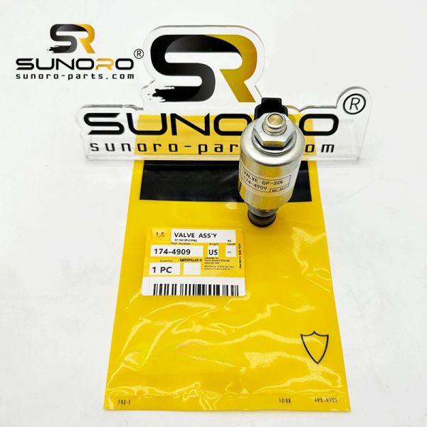 Quality Excavator Solenoid Valve 174-4909 D6N D6R D7R Tractor Parts Fuel Cut-off Solenoid 1744909 for 3306 3316 for sale