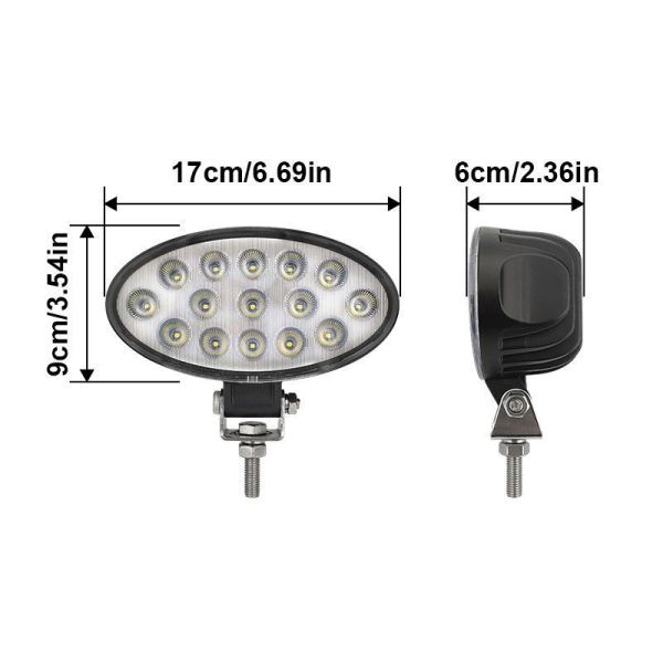Quality 75W 10-36V DC Oval Tractor Forklift LED Working Light for sale