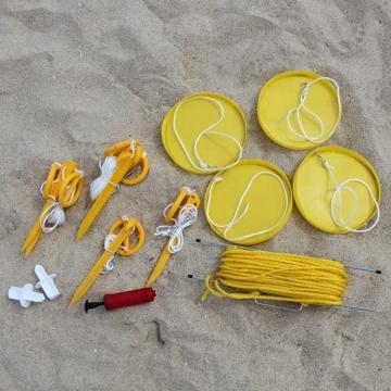 Quality PE Knotted Portable Volleyball Net 2.1m Beach Volleyball Set for sale