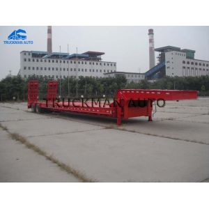 Quality Custom Colors Painting Low Bed Semi Trailer Loading 40 Tons Machinery for sale