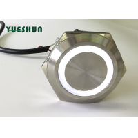 Quality 25mm Push Button Switch LED Illuminated , 24V 12V Illuminated Push Button Switch for sale