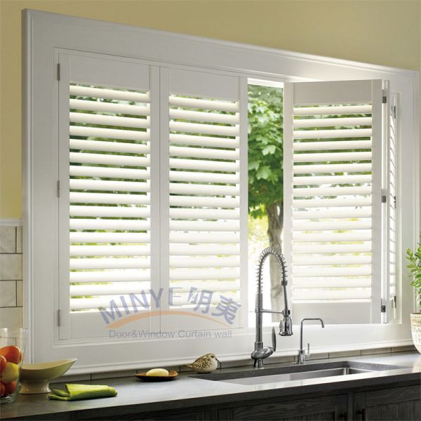 Quality Aluminum Alloy Frame Shutter Louver Window with Crank Devices and Customized for sale