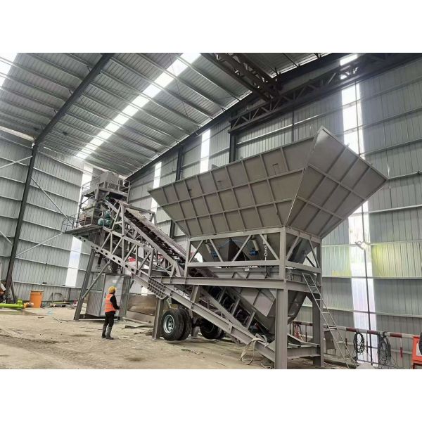 Quality 60m3/H Dry Mix Portable Cement Batch Plant With Bolted Cement Silo for sale