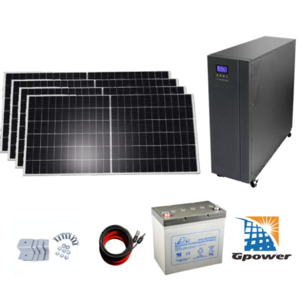 Quality ROSH MC4 Connector Solar Panels Plus Battery Storage 10kw Off Grid Solar System for sale