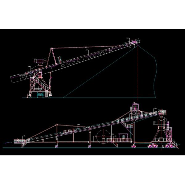 Quality Heavy Duty Slewing Cantilever Stacker For Bulk Material Storing And Blending for sale