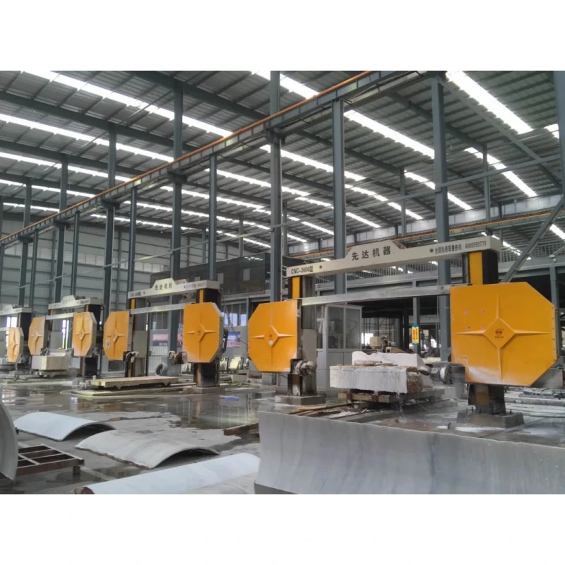 CNC Diamond Wire Saw Machine processing irregular stone shape