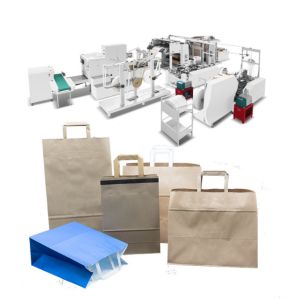 Quality Multifunctional Square Bottom Paper Bag Making Machine With Handle Flat Rope for sale
