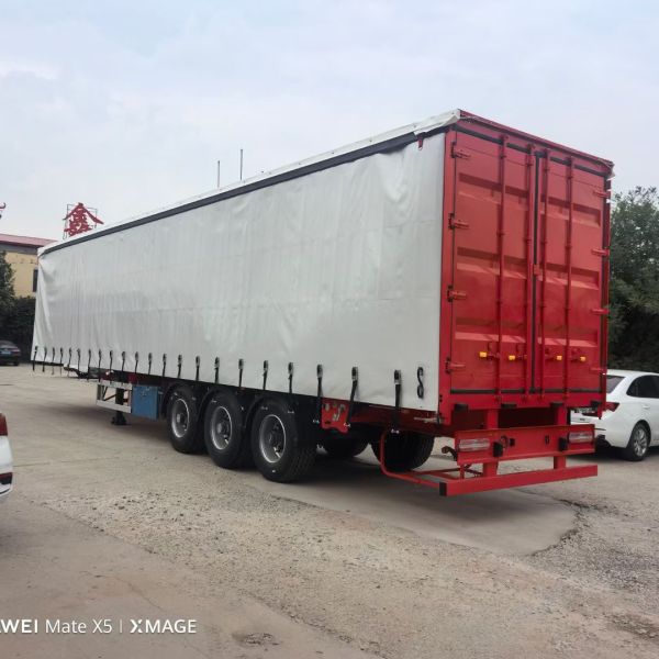 Quality 3 Axles Curtain Side Semi-Trailer For Safe Cargo Transport Wabco Relay Valve Included for sale