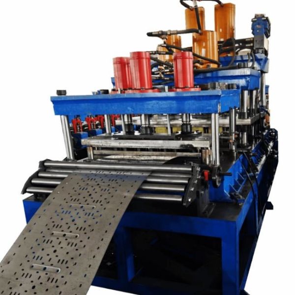 Quality Safety Cable Tray Roll Forming Machine Factory With Precision Cutter / 22 for sale