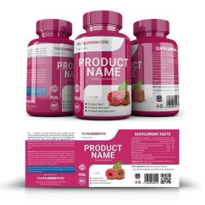 Quality Custom Waterproof Weight Loss Detox Pills Bottle Private Label Sticker Vitamins for sale