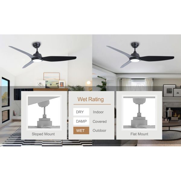 Quality 56 Smart Ceiling Fan Light with Alexa/Google Home Control for sale