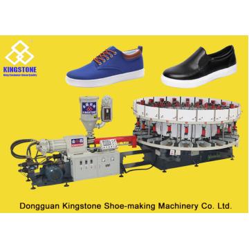 Quality Single Color DIP Canvas Shoes String - Lasted PVC Shoes Making Machine for sale