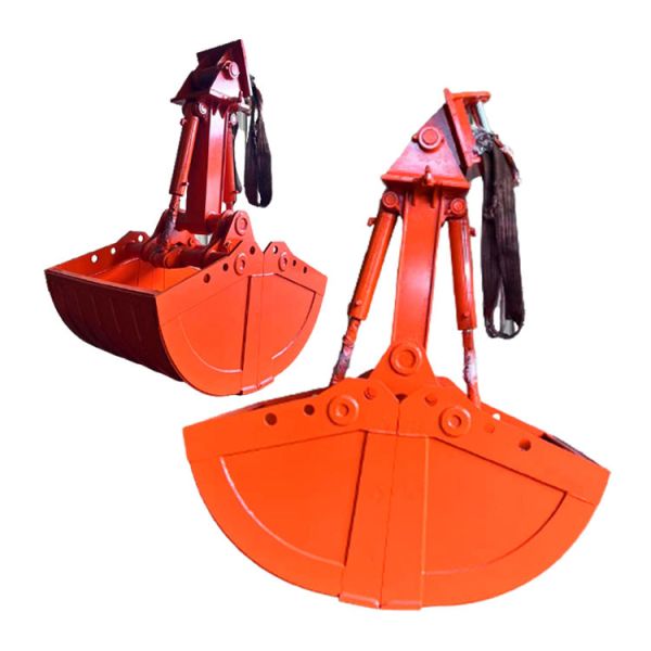 Hydraulic Excavator Clamshell Bucket , Double Cylinders Clamshell ...