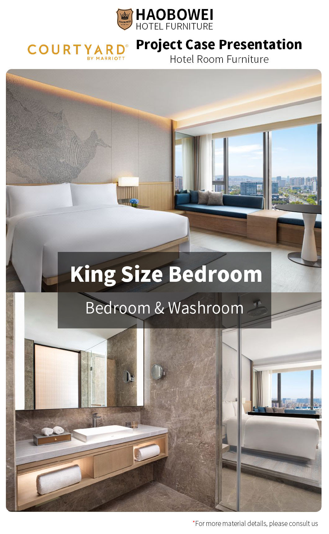 Furniture Foshan China Modern Luxury Standard King Size Bedroom Set Marriott Hotel
