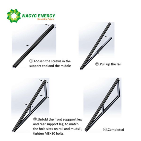 Quality Lightweight Flat Roof Aluminum Solar Mounting Brackets Solar Panel Fixing for sale
