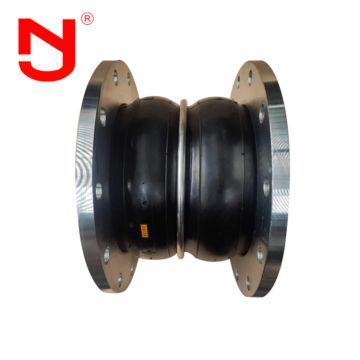 Quality NBR Double Sphere Rubber Compensator Ansi Flanged Rubber Expansion Joint for sale