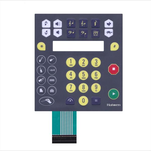 Quality Emboss Buttons Waterproof Flexible Membrane Switches with LED for sale