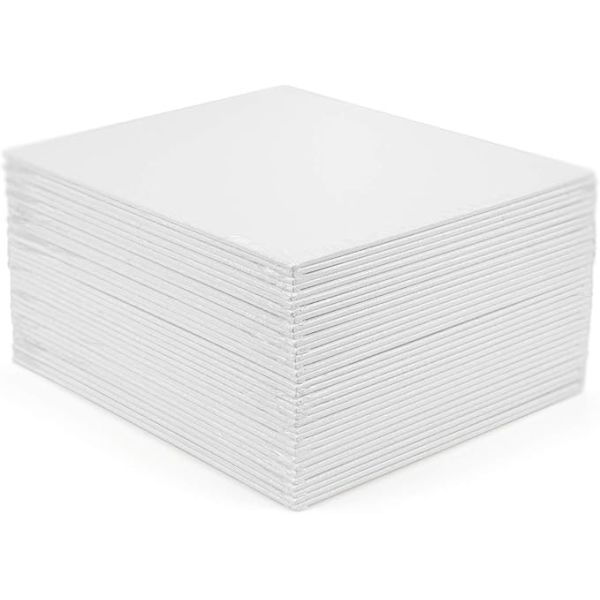 Quality 10''X8'' Pure Cotton Blank Canvas Panel Board 24 Pack 3mm Thickness for sale