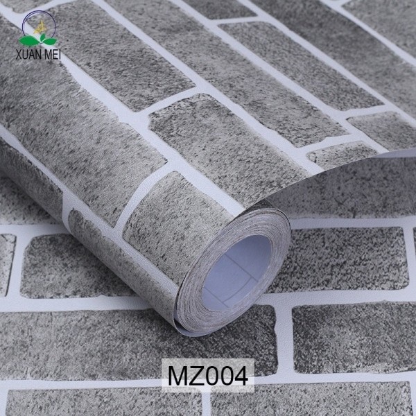 Quality 3D Brick PVC Self Adhesive Wallpaper Rolls for Stone Wall for sale