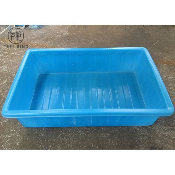 Quality Open Top Blue Rectangular Large Plastic Pond Tubs For Hydroponic Growing100 for sale