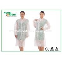 Quality PP/SMS Disposable Lab Coat/Light Weight Disposable Medical Clothing with zip for sale