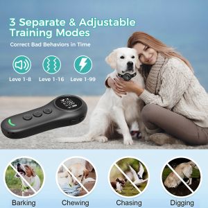 Quality Long Range Smart Dog Training Collar Anti-Bark Remote Control IPX7 Waterproof for sale