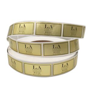 Quality Gold Foil Self Adhesive Peel Off Private Tamper Seal Stickers Roll for sale
