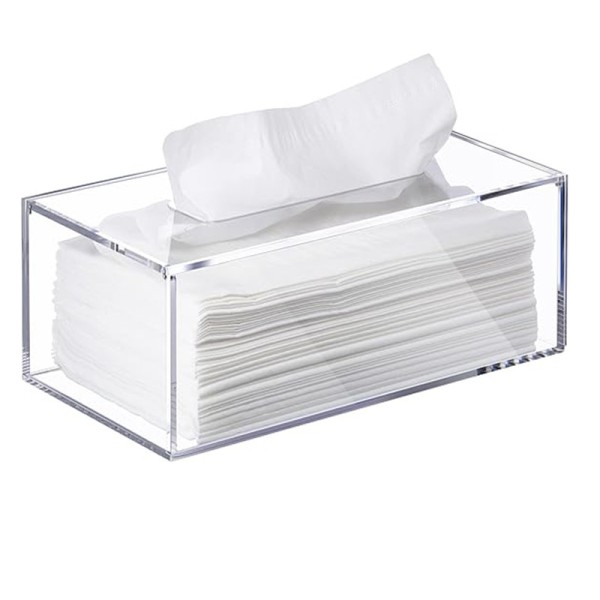 Quality Transparent tissue box acrylic tissue box holder rectangular bathroom tissue for sale
