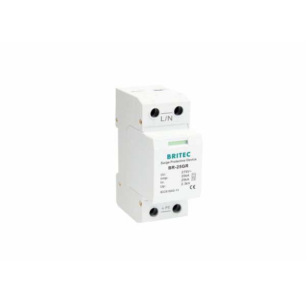 Quality 25KA Low Voltage Surge Protector 1 P Lightning Protection Surge Arrester Single for sale