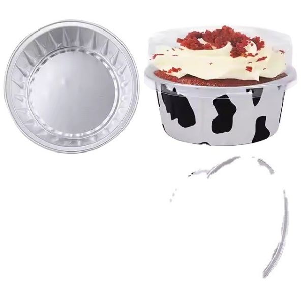 Quality 50pcs XMD Bakery 3.5 Oz Gold Foil Cupcake Tins Baking Cups Aluminum Wrappers Holders for sale