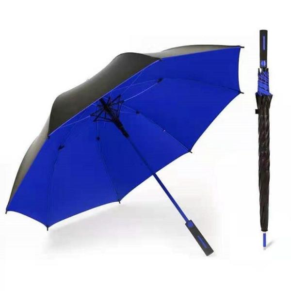 Quality Customized Logo Windproof Golf Umbrella with 190T Nylon Fabric and 8k 27inch for sale