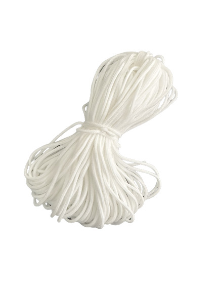 Quality 2.5mm 3mm 1/8" Round Elastic Band For Earloop Medical 3ply Face Mask for sale