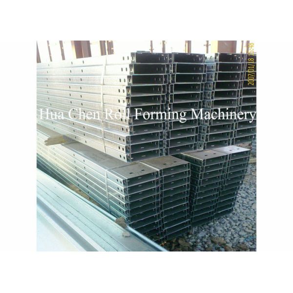 Quality High Speed Automatic C Purlin Roll Forming Machine , 13 Row Purlin Making for sale