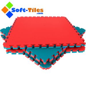 Quality Red Green 120kg/Cbm 20mm Foam Gymnastics Mat 1m*1m for sale