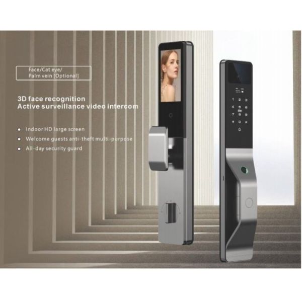 Quality Aluminum Door Slim Smart Mortise Lock Hook Waterproof Keyless for sale
