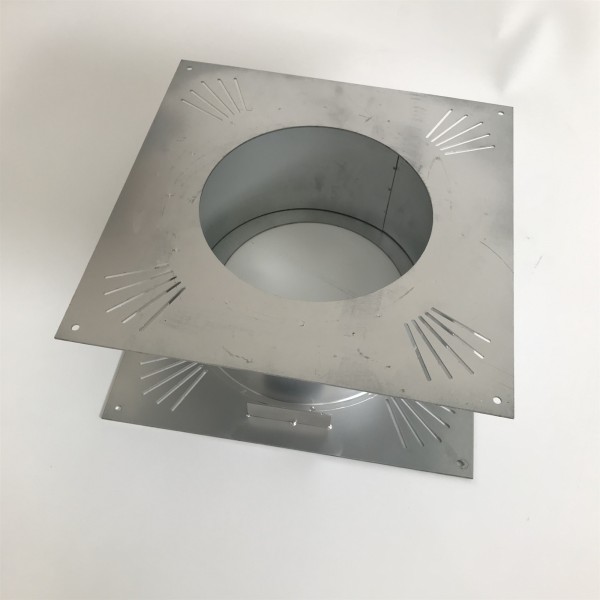 Quality Ceiling Class A Double Wall Chimney Pipe Fireproof Silver Metal Color Without for sale