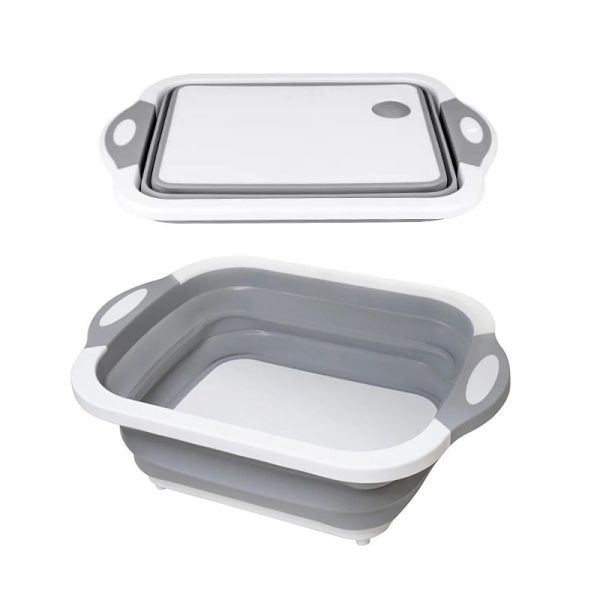 Quality Custom Logo Dish Tub for Washing and Draining Veggies Fruits Foldable Cutting Board for sale