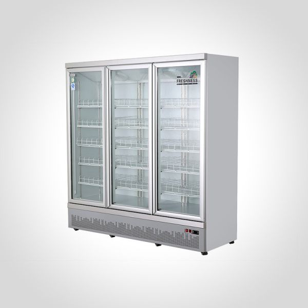 Quality Beverage Refrigerator with Double-Temperature Air-Cooled Glass Door and Painting Steel for sale