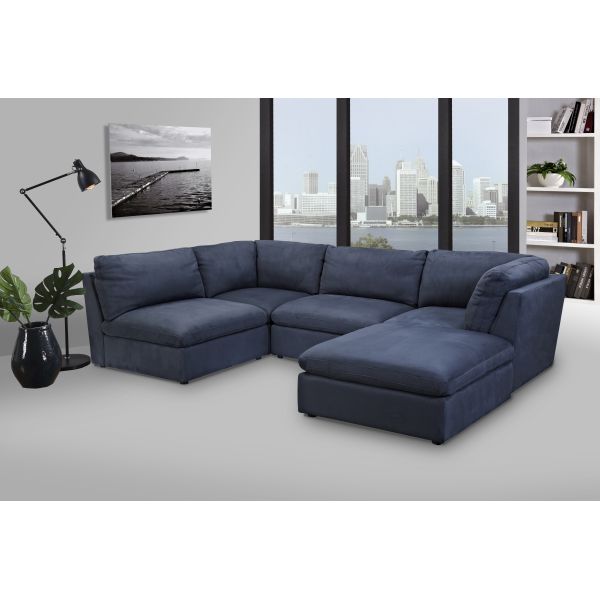 Quality Breathable Corner Modular Sofa , Anti Fading U Shaped Modular Sectional for sale