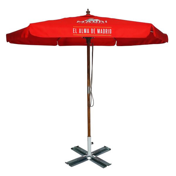 Quality Sunshade Beach Picnic Straight Umbrella with Push Open Lift System and Custom Wooden for sale