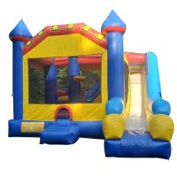 Quality Children's Trampoline Inflatable Bounce House with Slide Obstacle and Splash for sale