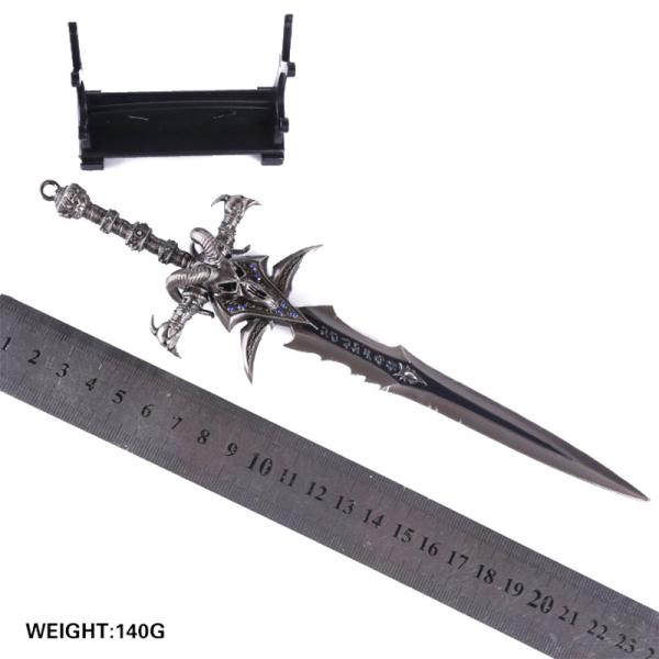 Quality Frostmourne 22CM World Of Warcraft Sword Keychain Mini Katana Cosplay for sale