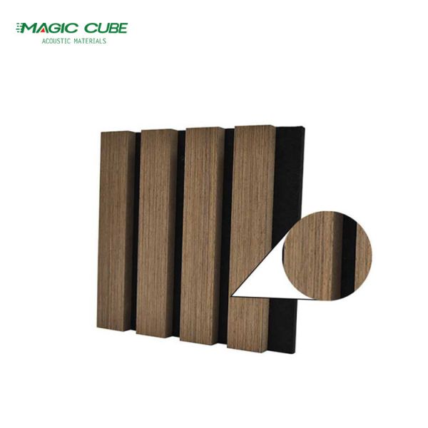 Quality Wooden Slats Wall Sound Absorbing Acoustic Panel with Melamine Finish and Free Sample for sale