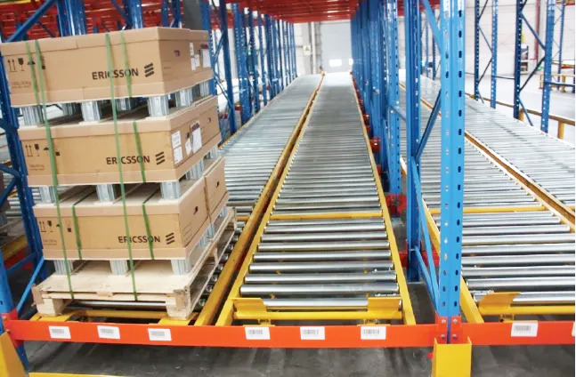 Warehouse Storage Gravity Pallet Racking System Carton Flow Roller Roller Rack Live Pallet Rack